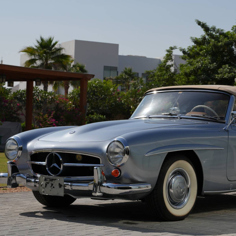 Mercedes - Benz, 190 SL, 1962 Model, Blue Color, Tan Interior